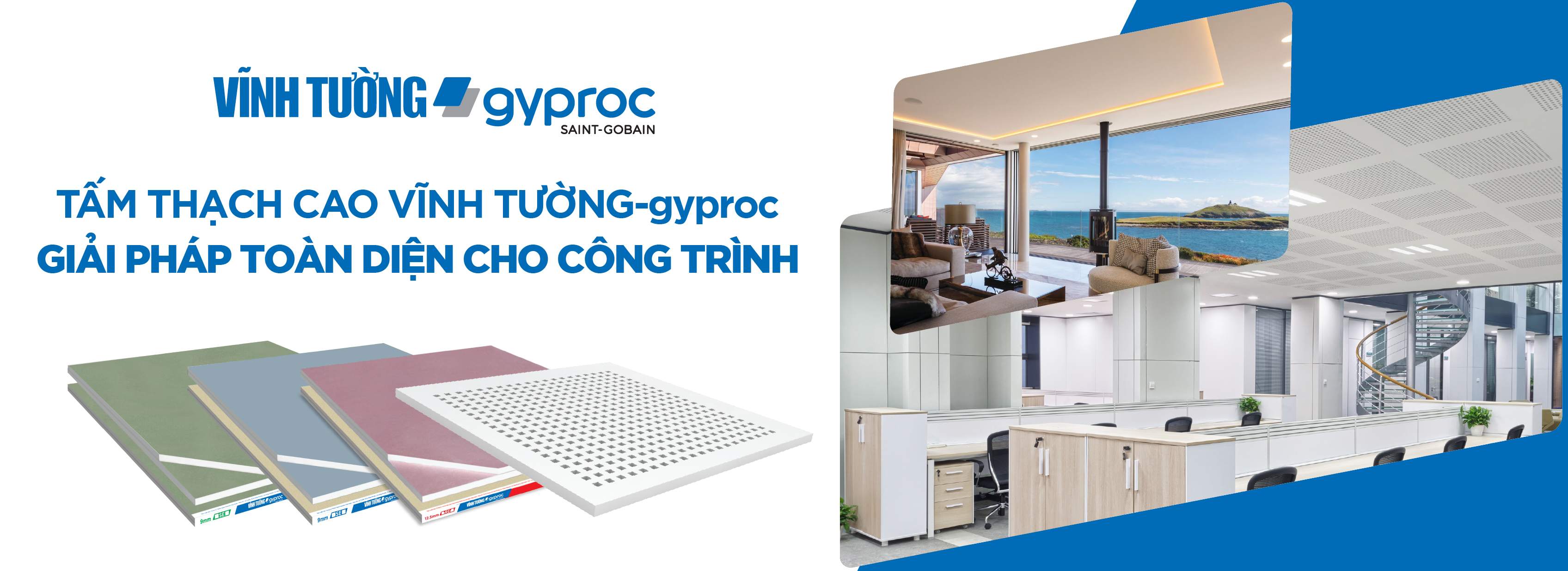 Tấm thạch cao Trang Trí đục lỗ Eurotone™ 9mm (Trần thả) Vĩnh Tường ...